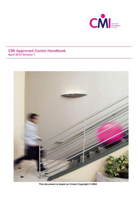 CMI Approved Centre Handbook - Chartered Management Institute