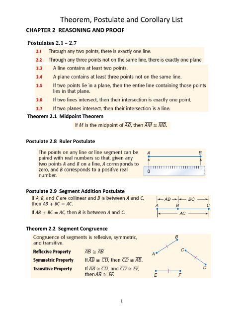 Postulate Theorem