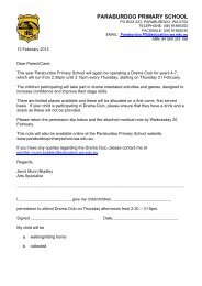 Principal's Address - Paraburdoo Primary School