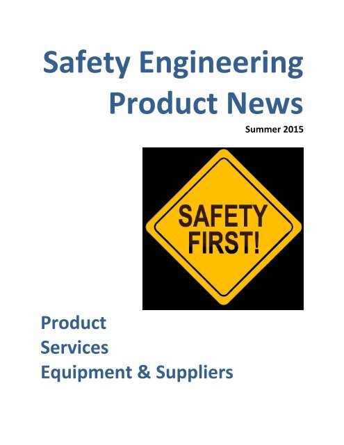 Safety Engineering Product News