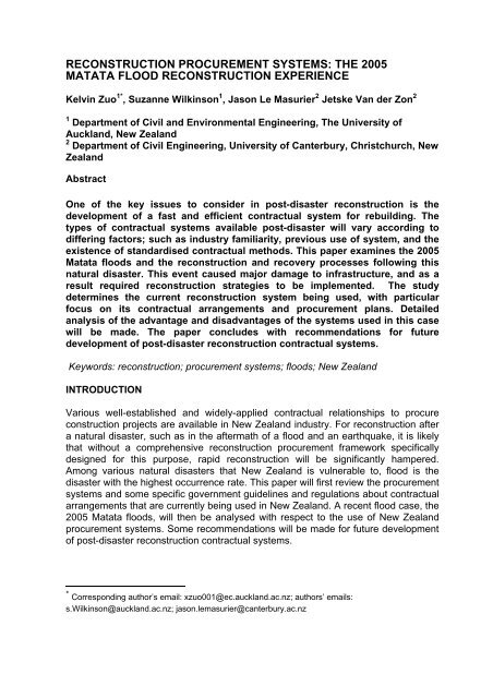 Kelvin Zuo, Suzanne Wilkinson, Jason Le Masurier and Jetske ... - grif