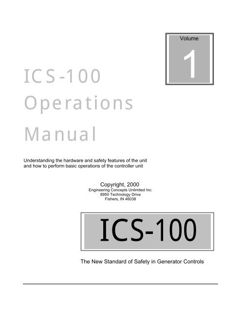 ICS-100 Operations Manual - Engineering Concepts Unlimited