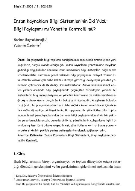 beden dili bilgi paylaÅ Ä±mÄ±nda bir araÃ§ mÄ±dÄ±r - BÄ°LGÄ° DERGÄ ...