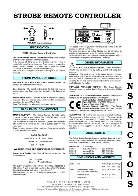 Pulsar Strobe Controller