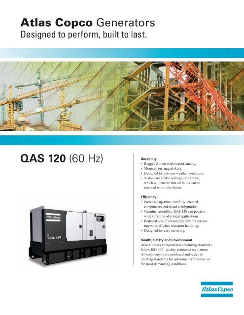 Atlas Copco Generators QAS 120 (60 Hz)
