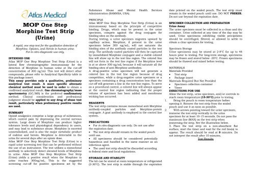 MOP One Step Morphine Test Strip (Urine) - atlas-site.co.uk