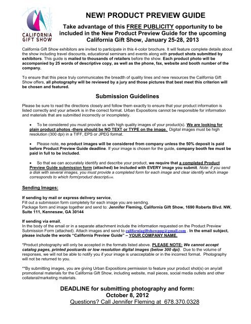 NEW! PRODUCT PREVIEW GUIDE