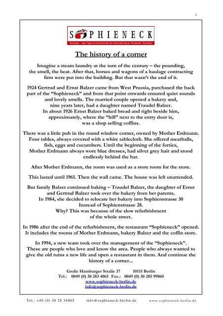 The history of a corner