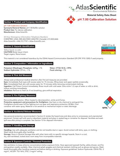 MSDS - Atlas Scientific