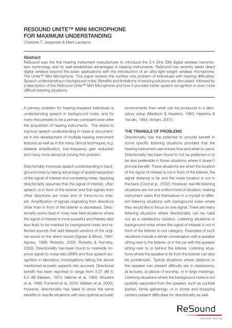 ReSound Uniteâ ¢ Mini Microphone for Maximum Understanding