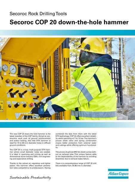 Secoroc COP 20 down-the-hole hammer - Carmina
