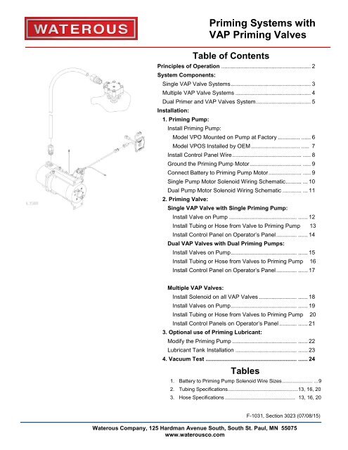 Waterous Rotary Vane Pump