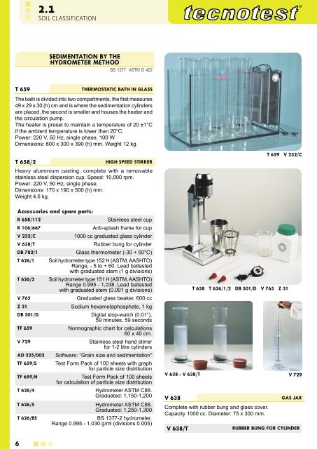 SEDIMENTATION BY THE HYDROMETER ... - Namicon Testing