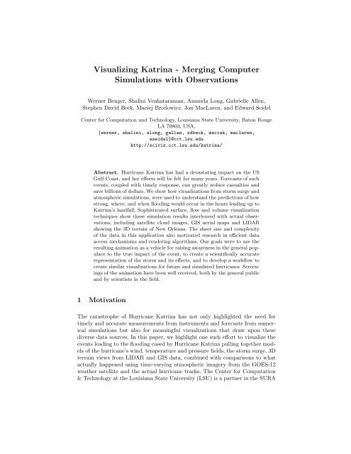 Visualizing Katrina - Center for Computation & Technology ...