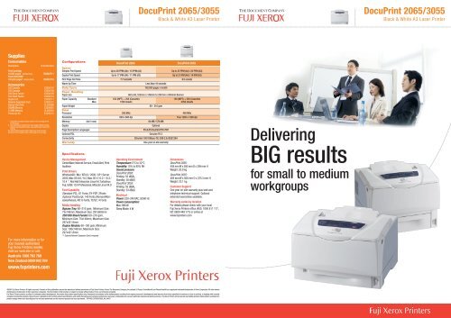 Product Specifications - Fuji Xerox Printers