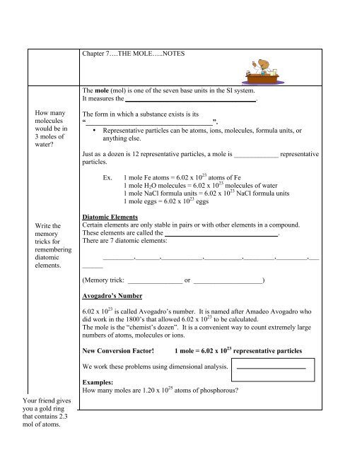 Chapter 7 Mole Notes Student 247 - Success 24/7