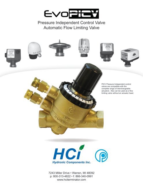 Pressure Independent Control Valve Automatic Flow Limiting Valve