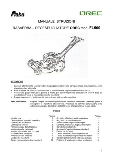 FL 500 BC - Manuale d'uso - FIABA Srl