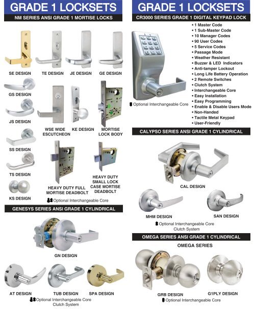 grade 1 locksets grade 1 locksets - Cal-Royal