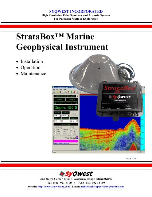 Strataboxâ ¢ Marine Geophysical Instrument