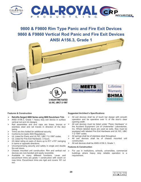 Print Catalog Page - Cal-Royal