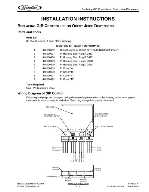 installation instructions replacing gib controller on quest juice ...