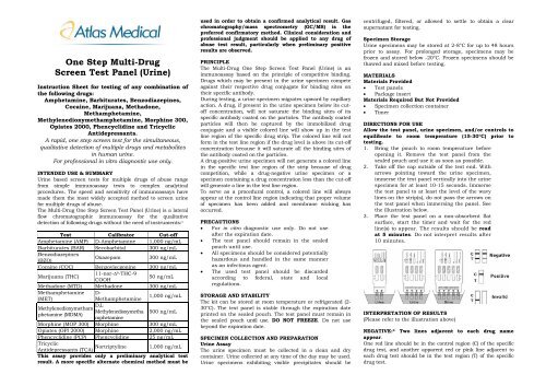 One Step Multi-Drug Screen Test Panel (Urine) - Atlas-site.co.uk