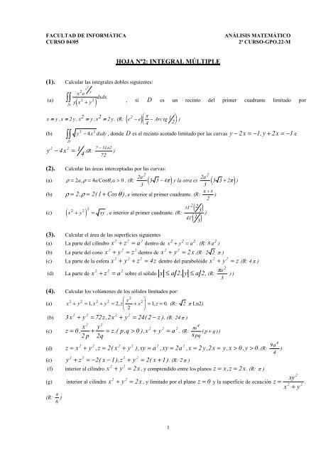 x - Departamento de MatemÃ¡tica Aplicada