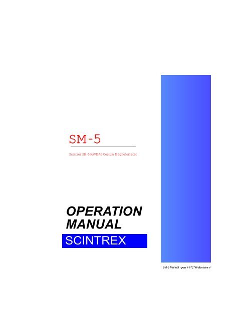 SM-5 NAVMAG Manual - Scintrex