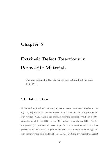 Chapter 5 Extrinsic Defect Reactions in Perovskite Materials