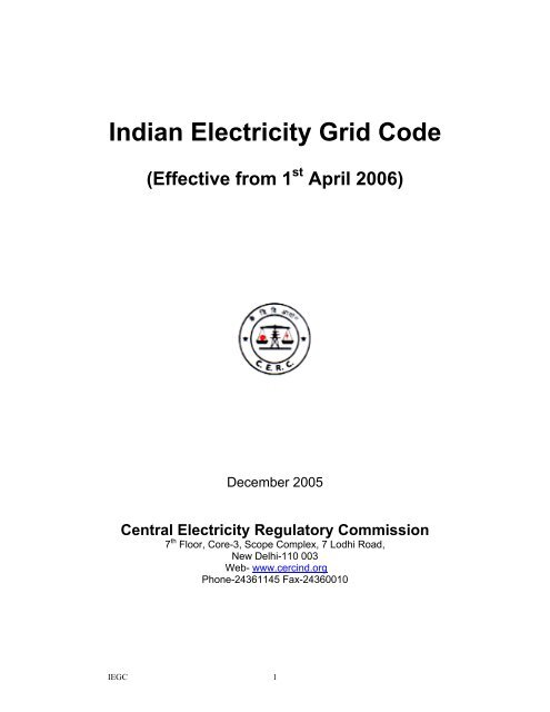 revised indian electricity grid code - aegcl