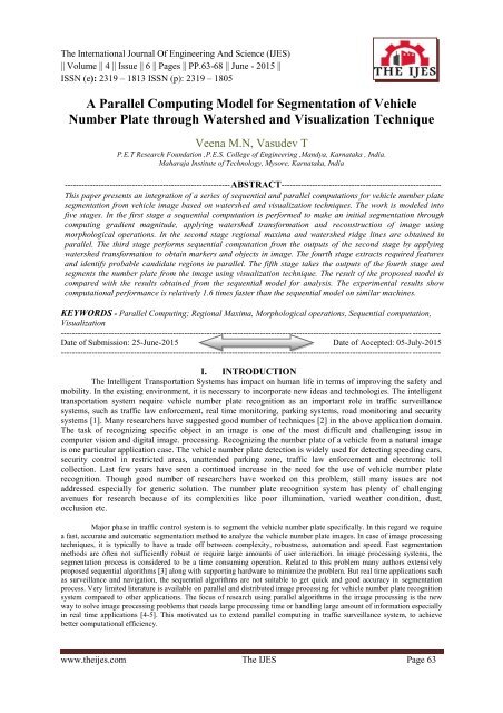 A Parallel Computing Model for Segmentation of Vehicle Number Plate ...