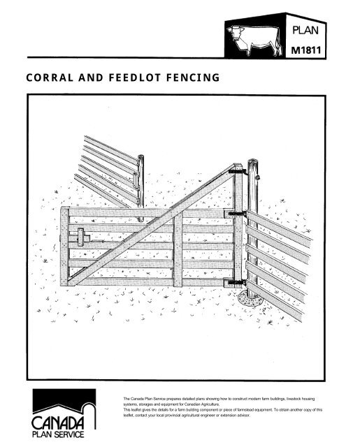 Corral and Feedlot Fencing Leaflet (Metric) - Canada Plan Service ...