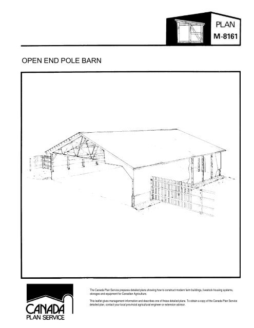 Open End Pole Barn Leaflet (Metric) - Canada Plan Service ...