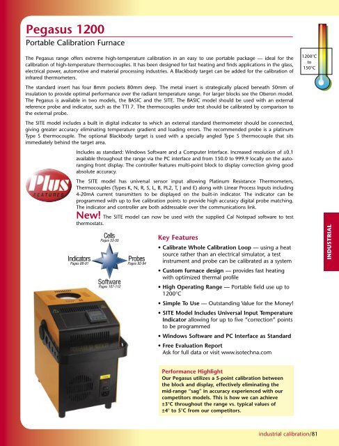 Isotech Pegasus 1200 Calibrator Data Sheet PDF (207 ... - Instrumart