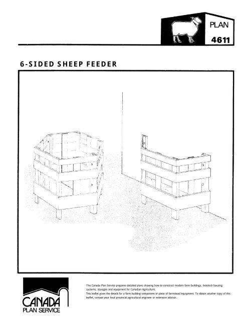 6-Sided Sheep Feeder Leaflet (Imperial) - Canada Plan Service ...