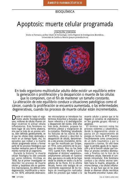 Apoptosis: muerte celular programada - Universidad de Castilla-La ...