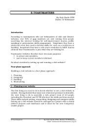 Table Topics Evaluation Form - Toastmasters NZ