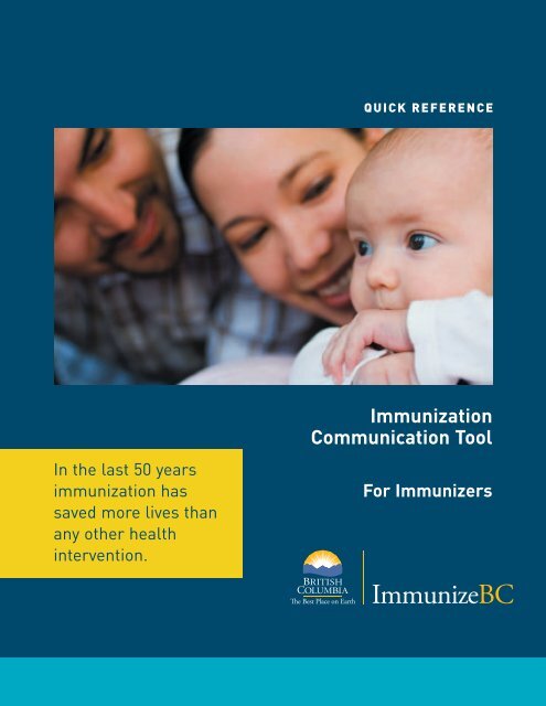 Immunization Communication Tool for Immunizers - ImmunizeBC