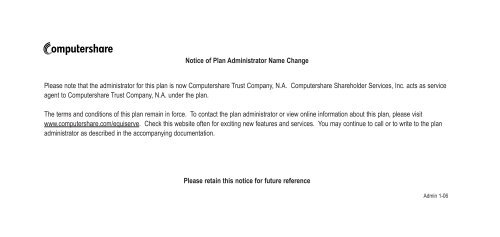 Computershare Investment Plan - DRIP Investor