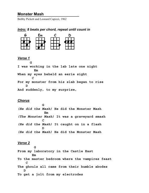 Monster Guitar Chords