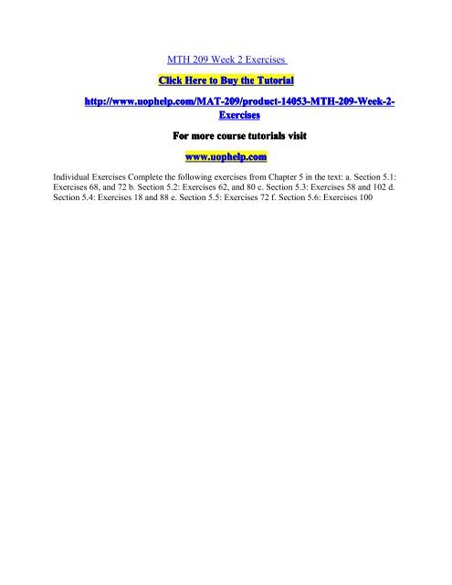 MTH 209 Week 2 Exercises