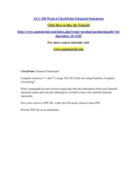 exercises financial statements