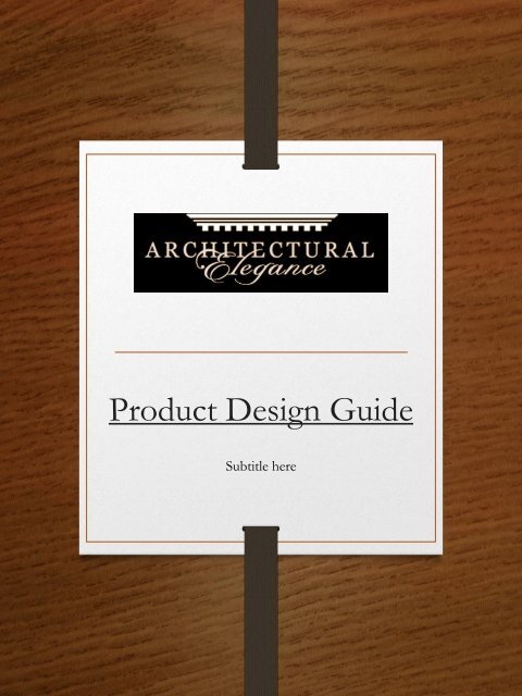 Product Design Guide