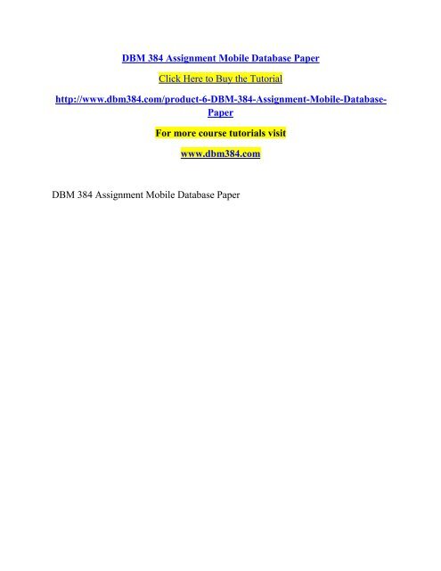 DBM 384 Assignment Mobile Database Paper.pdf