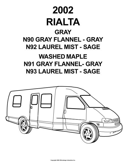 2002 RIALTA - Winnebago Rialta Motor Home