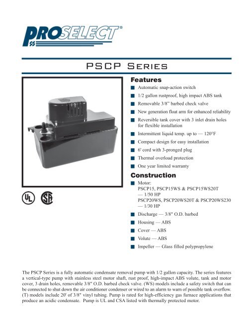 PSCP Series - Wolseley Express