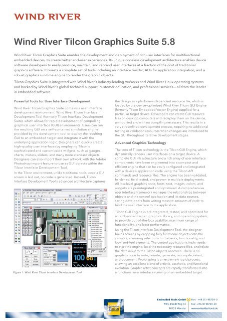 Wind River Tilcon Graphics Suite 58 Embedded Tools Gmbh 