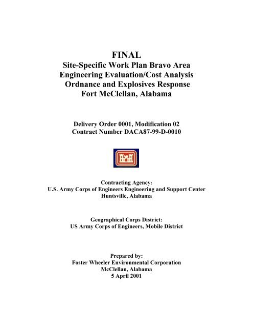 Site-Specific Work Plan - Fort McClellan - U.S. Army