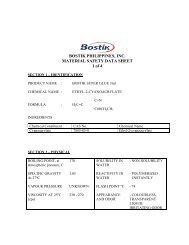 Material Safety Data Sheet - Bostik Philippines Inc.